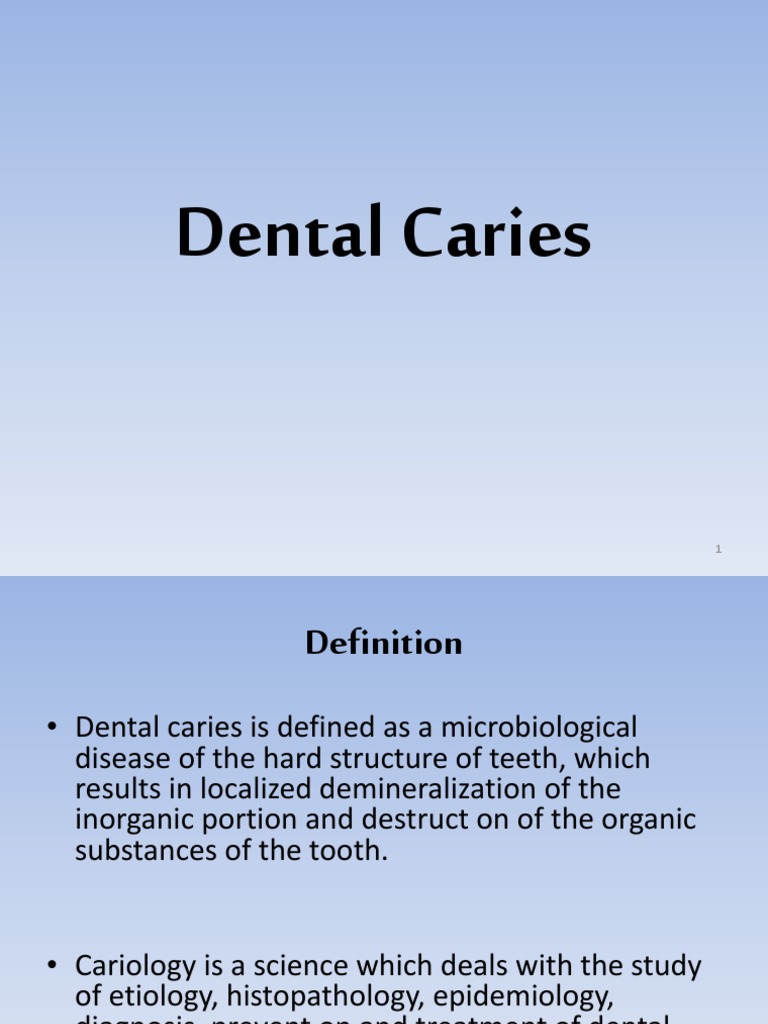 Dental Caries | PDF | Human Tooth | Tooth Enamel