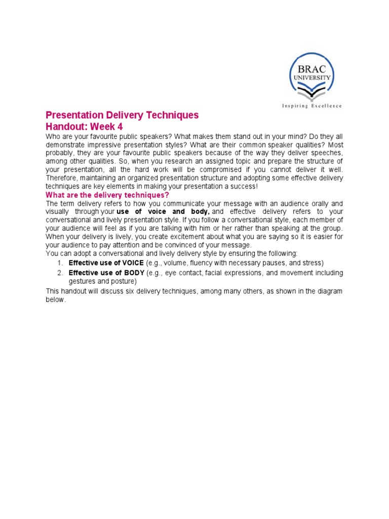 Effective Public Speaking Techniques: Explaining Six Key Delivery ...