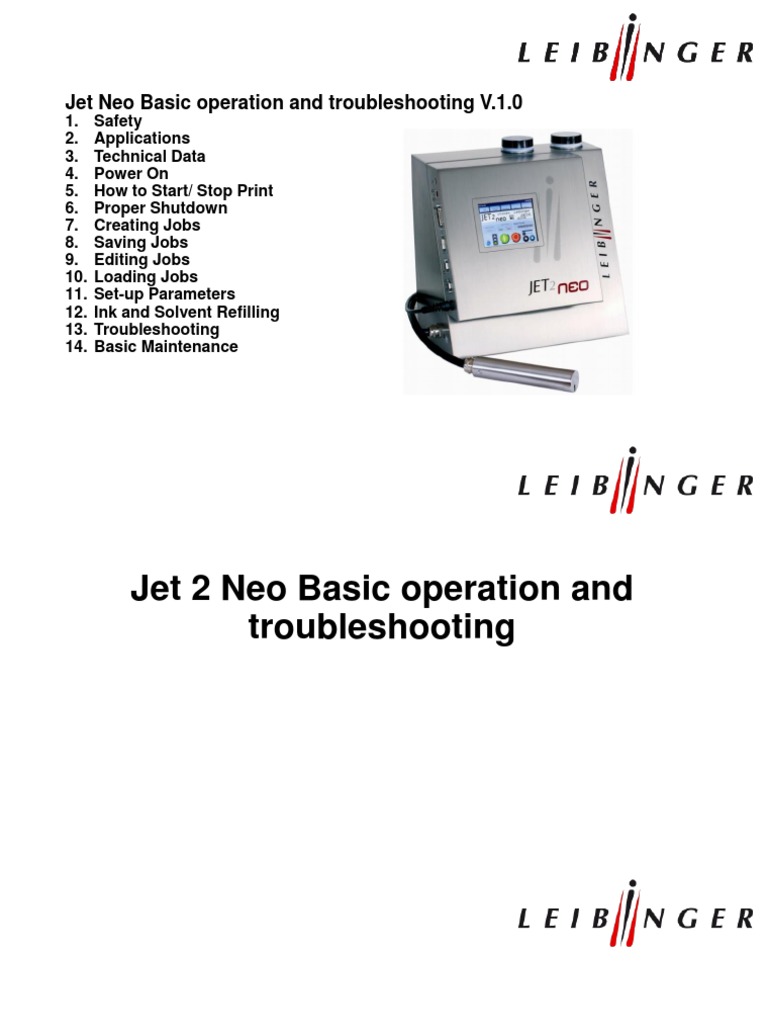 Jet Neo Basic Operation and Troubleshooting Training PDF | PDF | Media ...