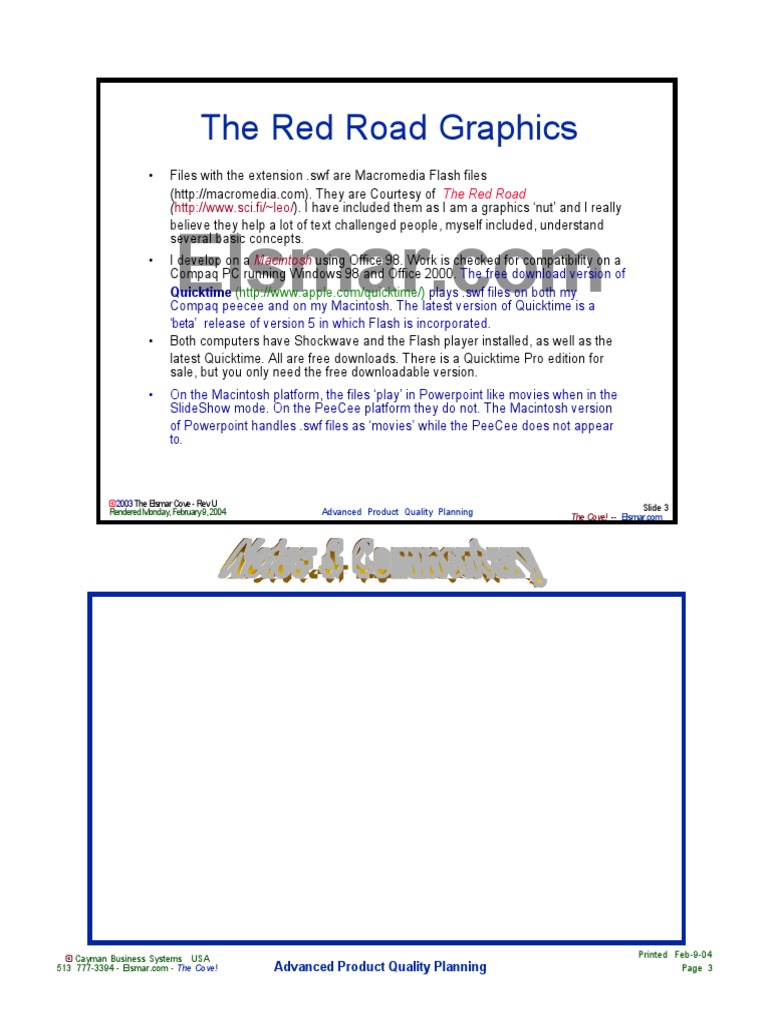The Red Road Graphics: Quicktime | PDF | Adobe Flash | System Software