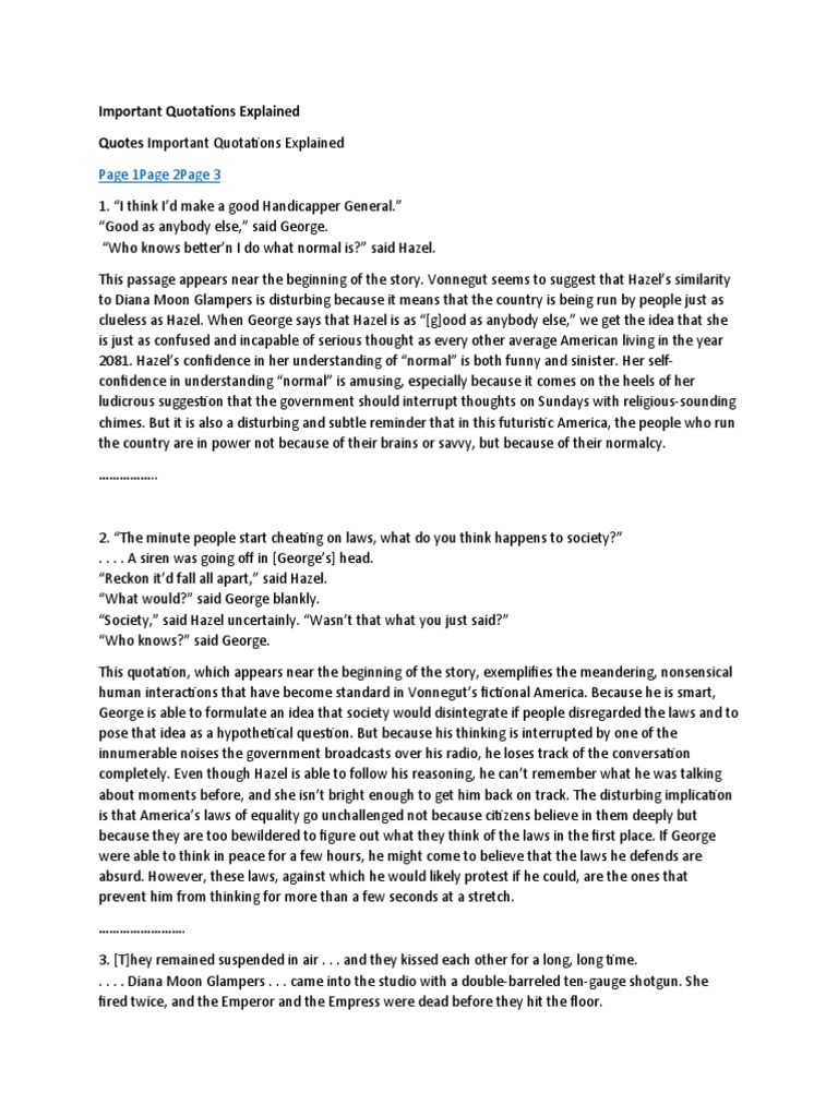 Important Quotations Explained | PDF