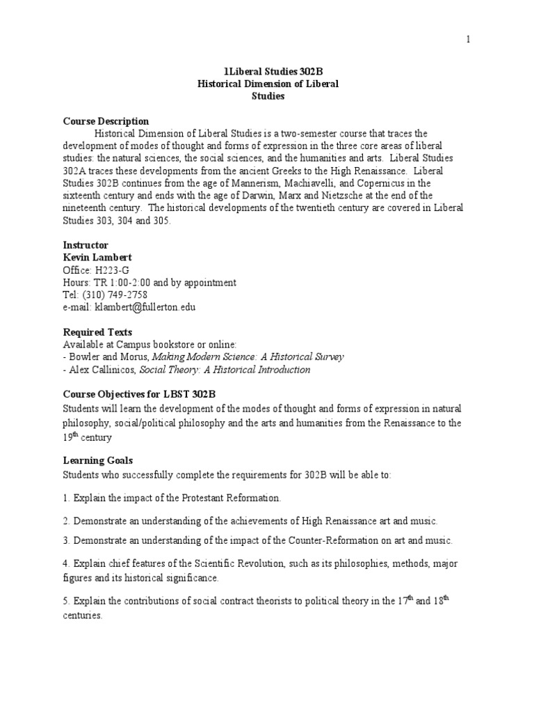 Historical Dimensions of Liberal Studies from Renaissance to 19th ...