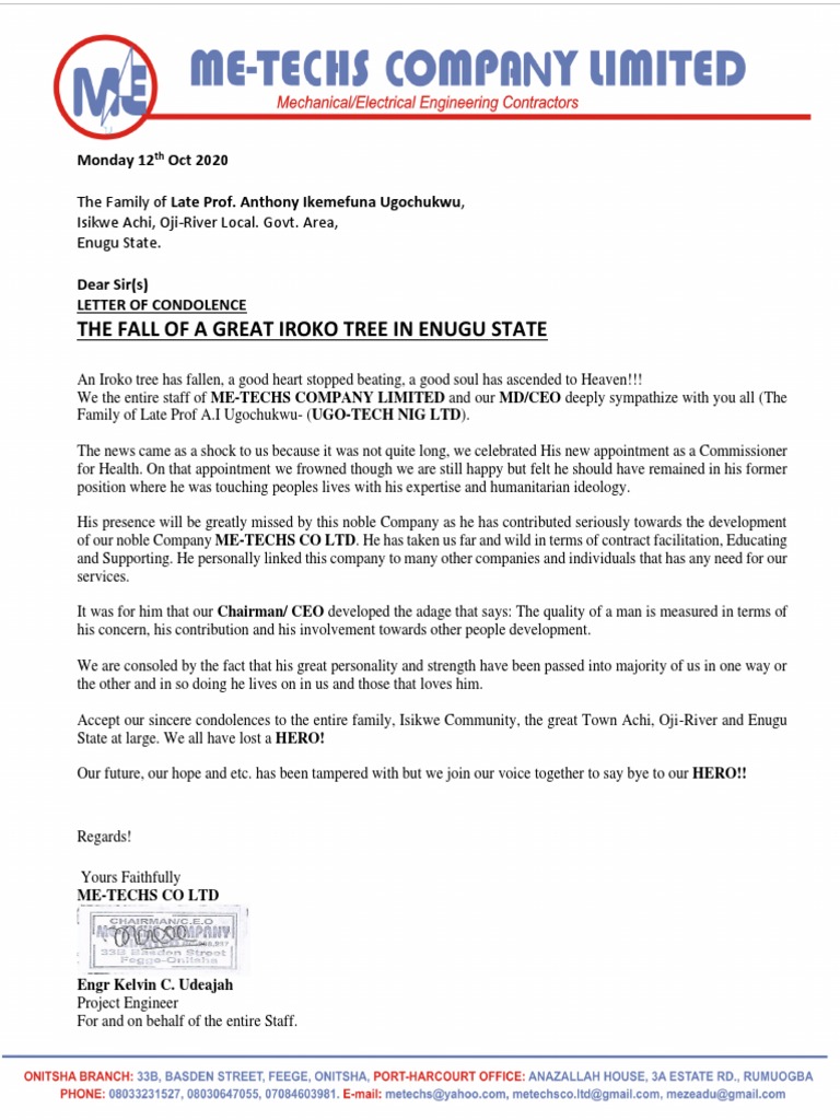 The Fall of A Great Iroko Tree in Enugu State | PDF | Career & Growth ...