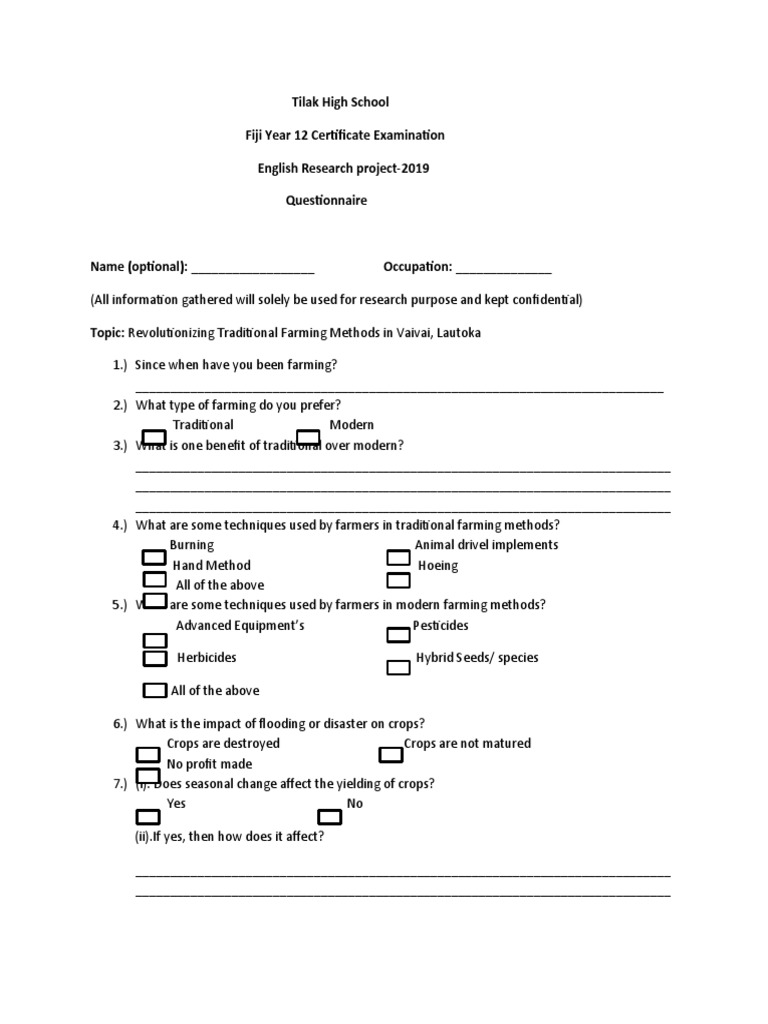Tilak High School English Project Yr12 | PDF | Farmer | Agriculture