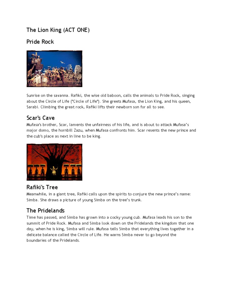 The Lion King Play | PDF | Leisure