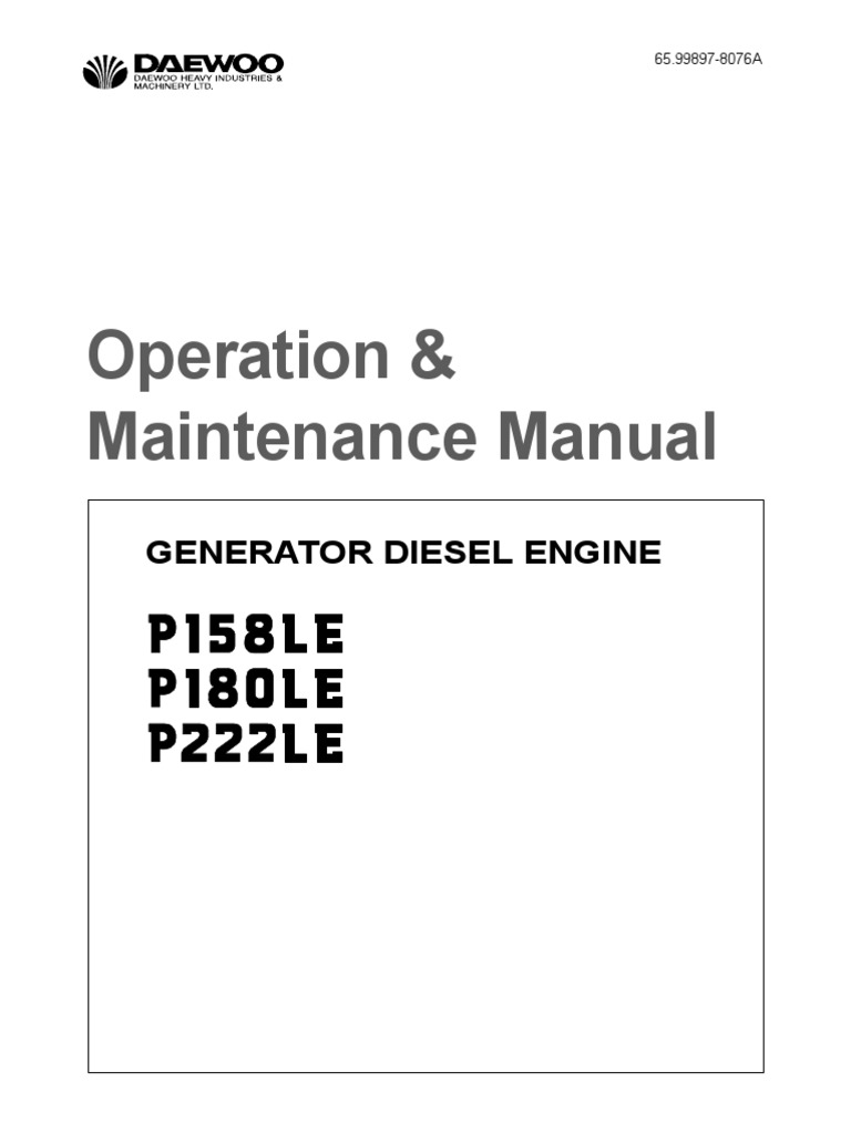Generator Diesel Engine PDF | PDF | Cylinder (Engine) | Engines