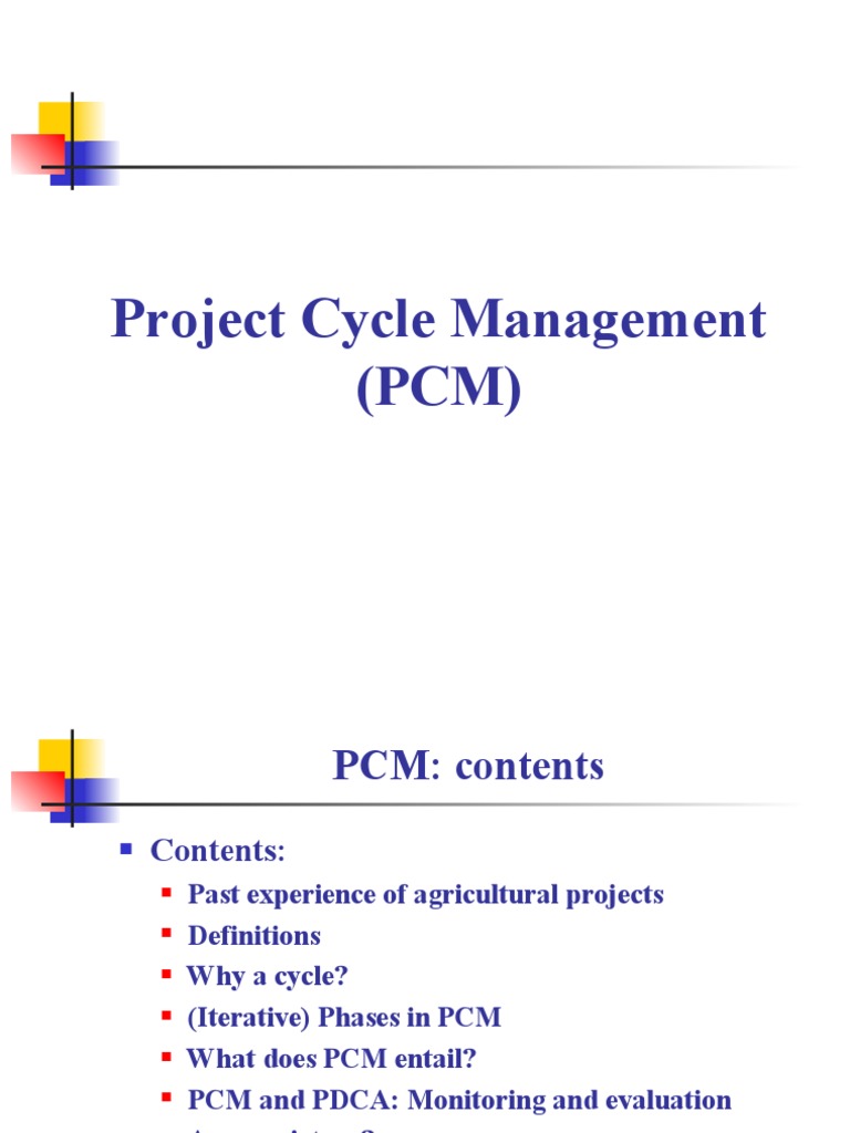 Project Cycle Management (PCM) | PDF | Feasibility Study | Project ...