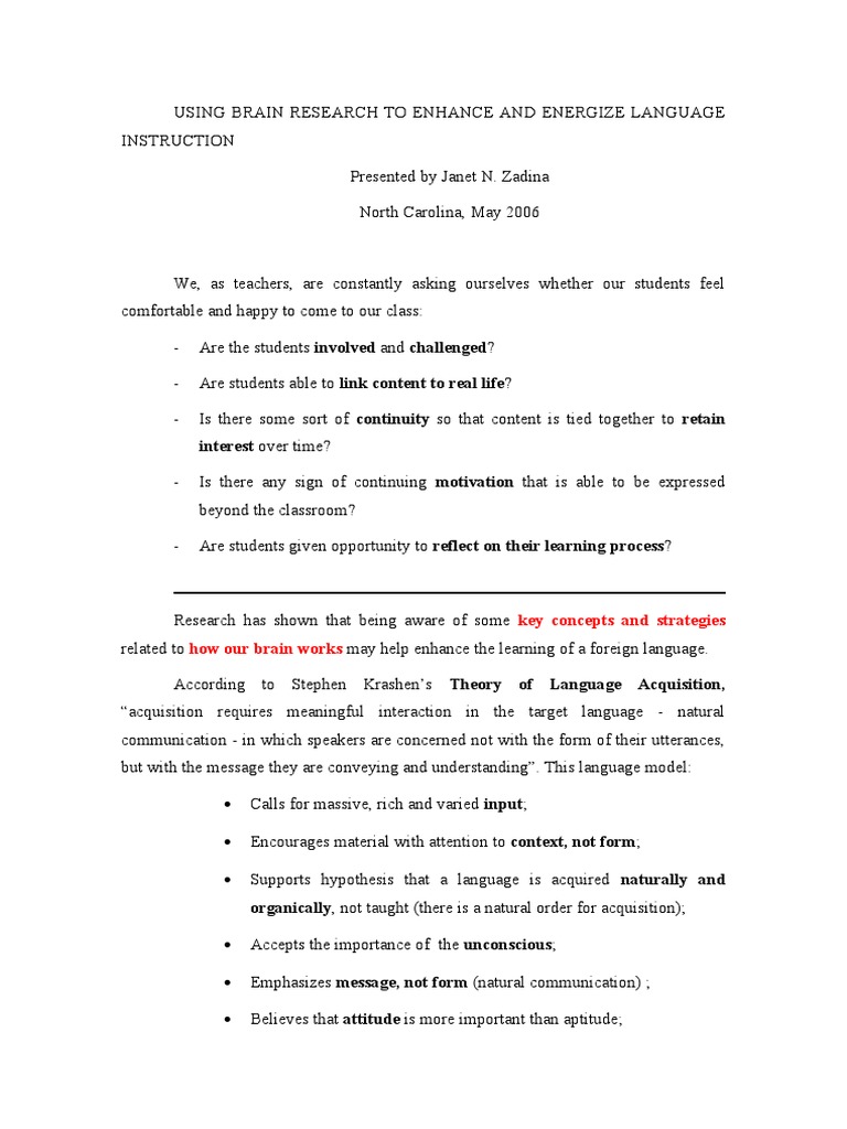 Interest Over Time?: Key Concepts and Strategies How Our Brain Works ...