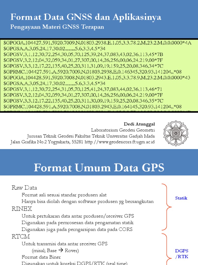 Format Data GNSS Dan Aplikasinya PDF | PDF | Global Positioning System ...