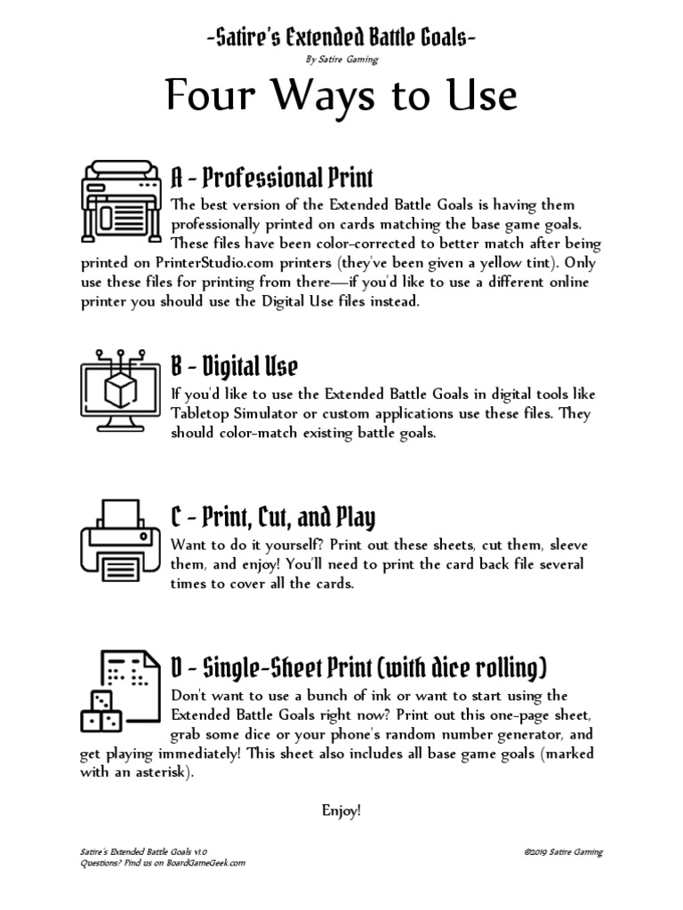 How To Use (Read Before Printing!) | PDF