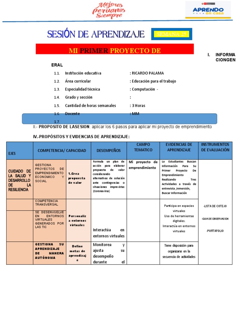 Sesion Ept | PDF | Iniciativa empresarial | Aprendizaje