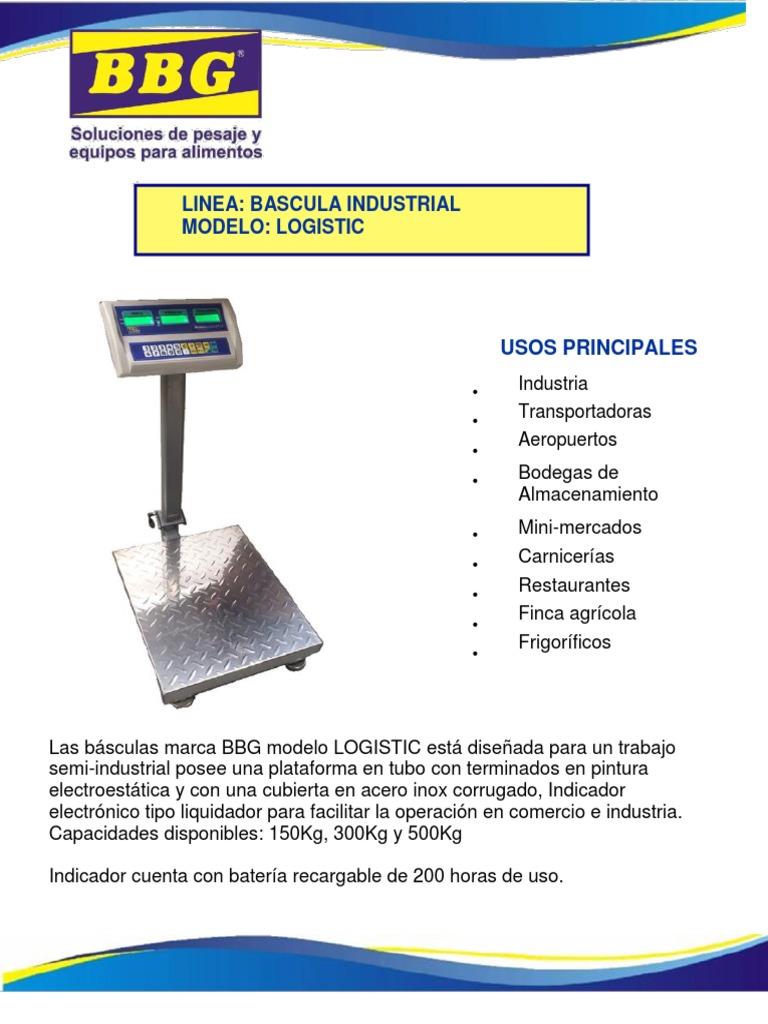 Báscula Industrial LOGISTIC: Precisión y Versatilidad | PDF | Electromagnetismo | Electrónica