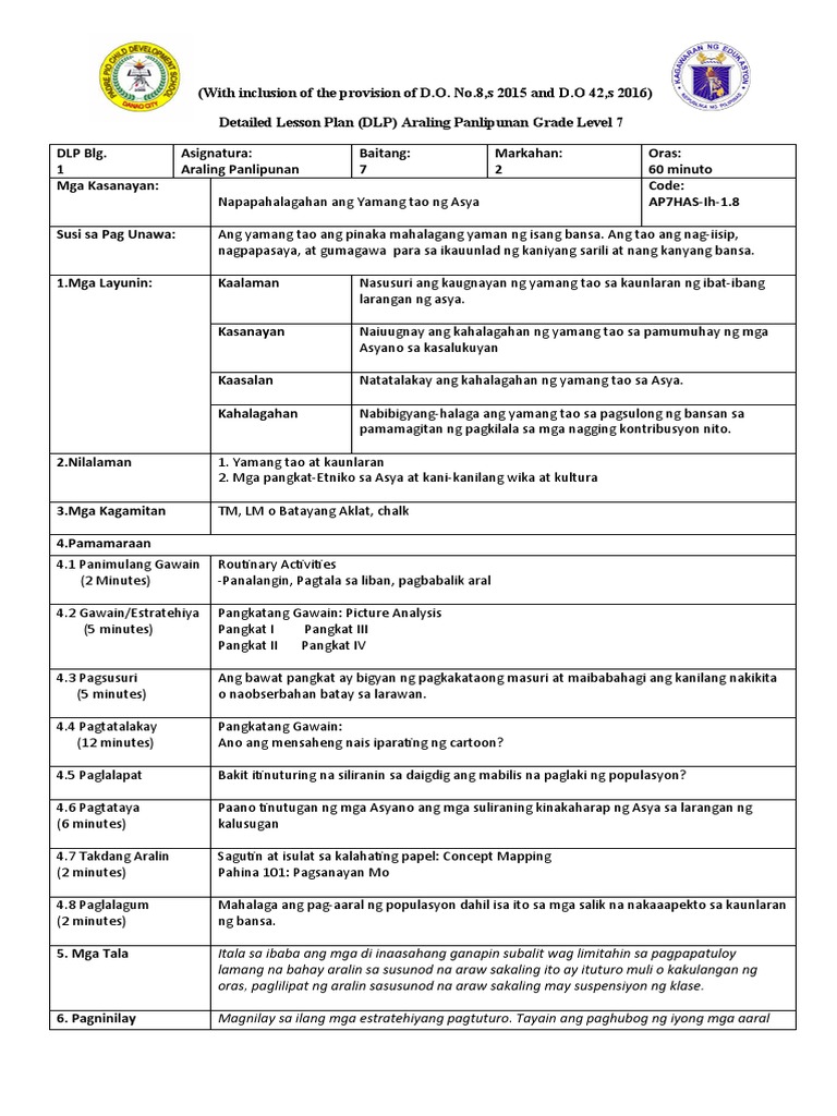 Instructional - Plan - Sa - AP-7 FINAL 1 | PDF
