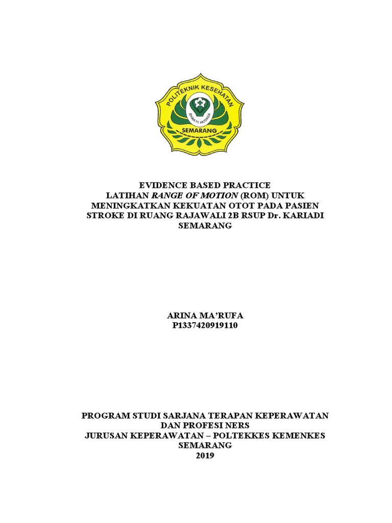 EBP Latihan ROM Pada Pasien Stroke | PDF