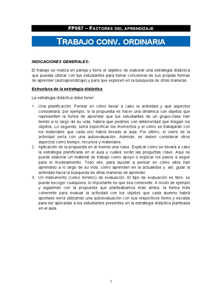 Factores de Aprendizajes Recup1 | PDF | Evaluación | Aprendizaje