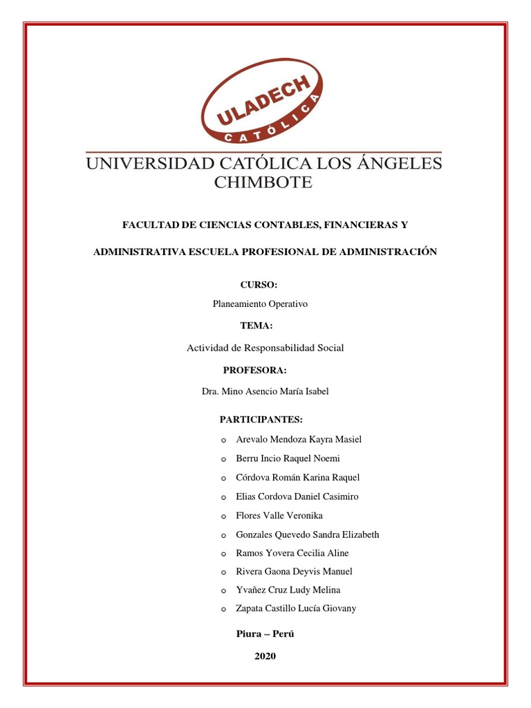 Orientación Pedagógica Asíncrona #6 Actividad de Responsabilidad Social | PDF | Planificación ...