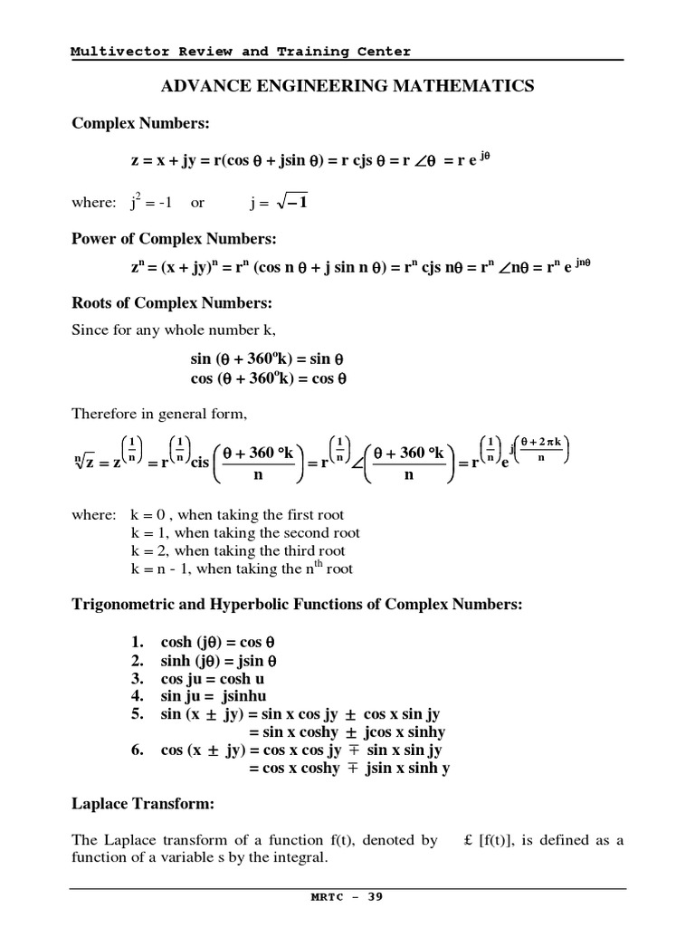 Advanced Engineering Mathematics PDF | PDF | Trigonometric Functions | Sine