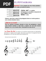 5 Notas y Pentagrama en Clave de SOL | PDF