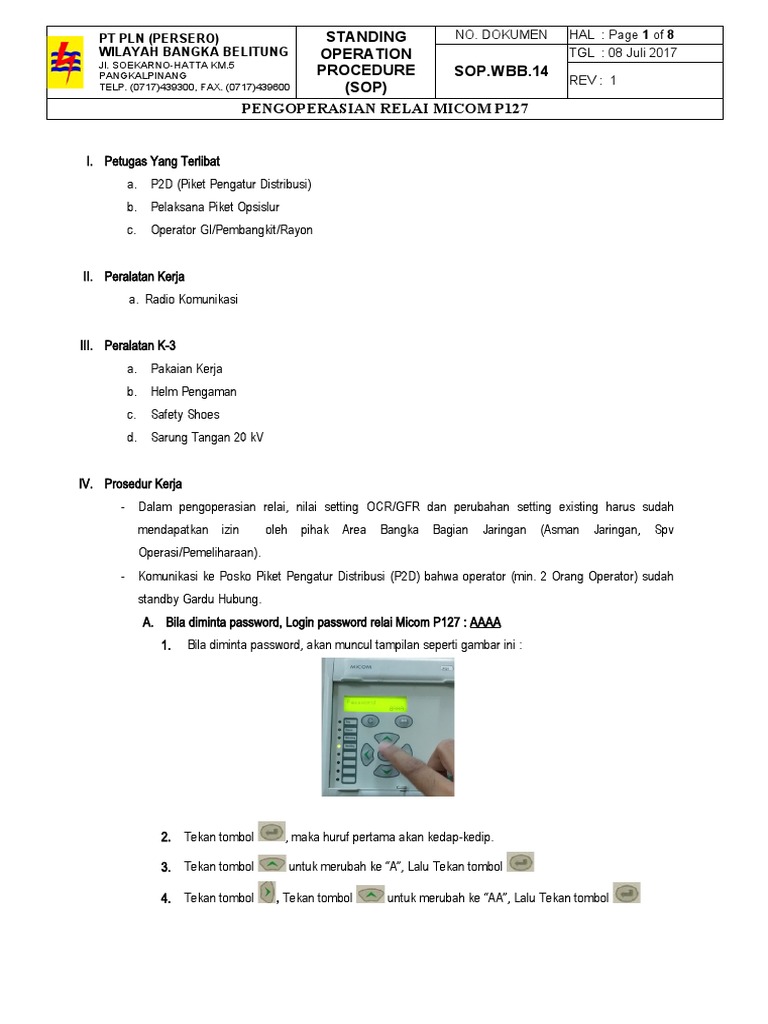 Setting Relay MICOM P127 | PDF