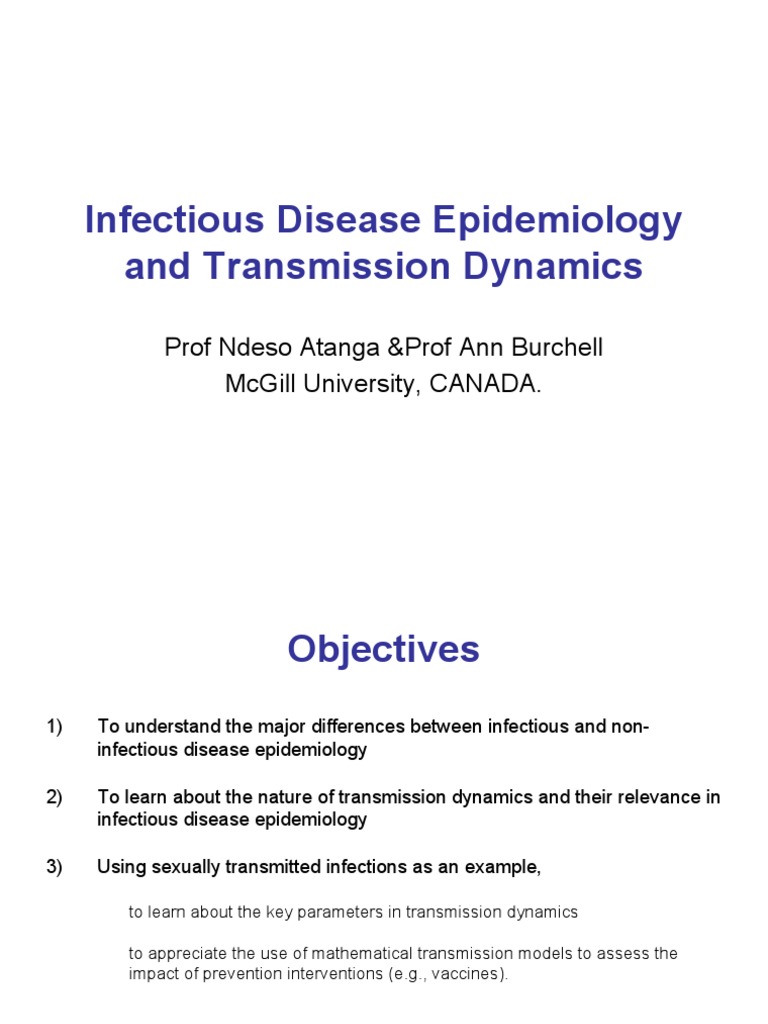 Infectious Diseases Epidemiology and Modelling | PDF | Infection ...