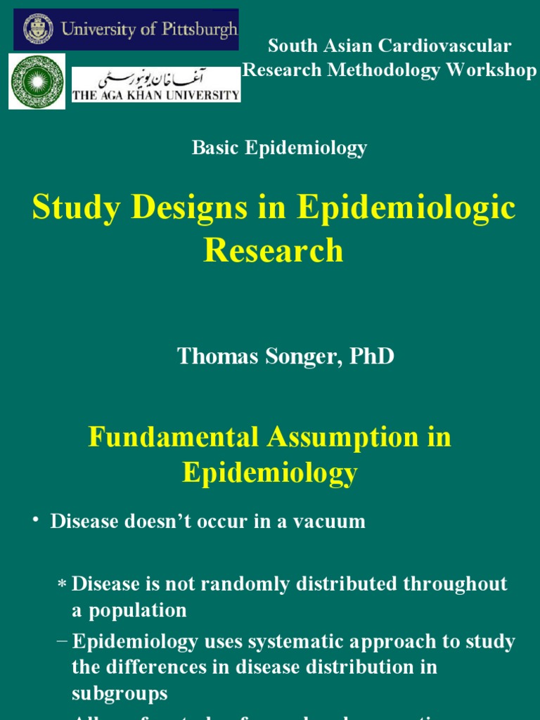 Study Designs in Epidemiologic Research Chronic Diseases | PDF | Cohort Study | Epidemiology