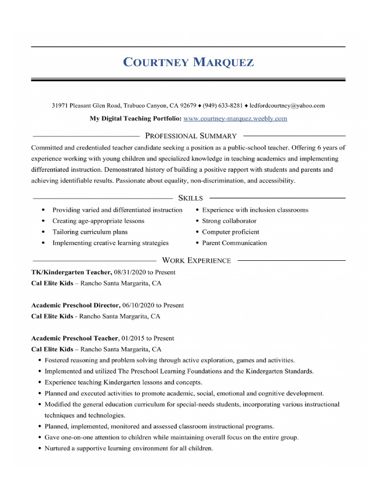Courtney Marquez Resume-1 | PDF