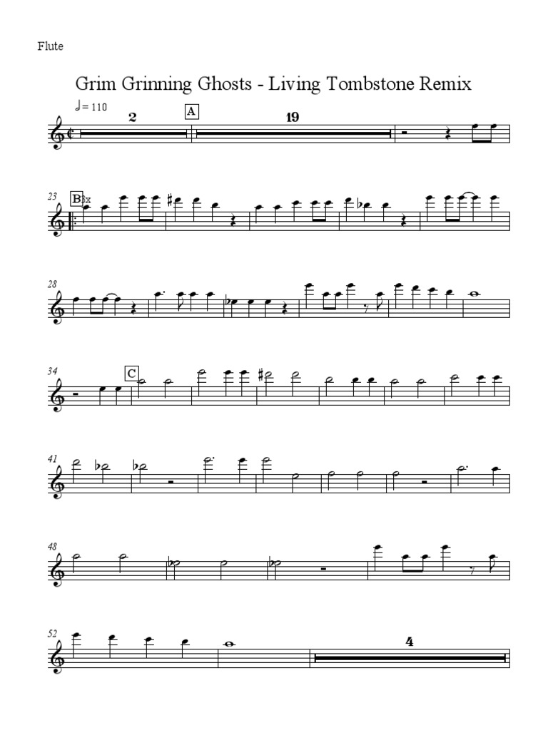 Grim Grinning Ghosts Remix Sheet Music | PDF