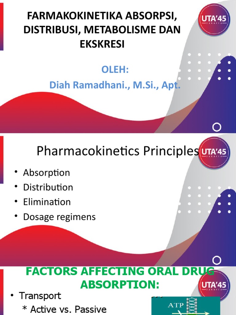 Farmakokinetika Absorpsi, Distribusi, Metabolisme Dan Ekskresi | PDF ...