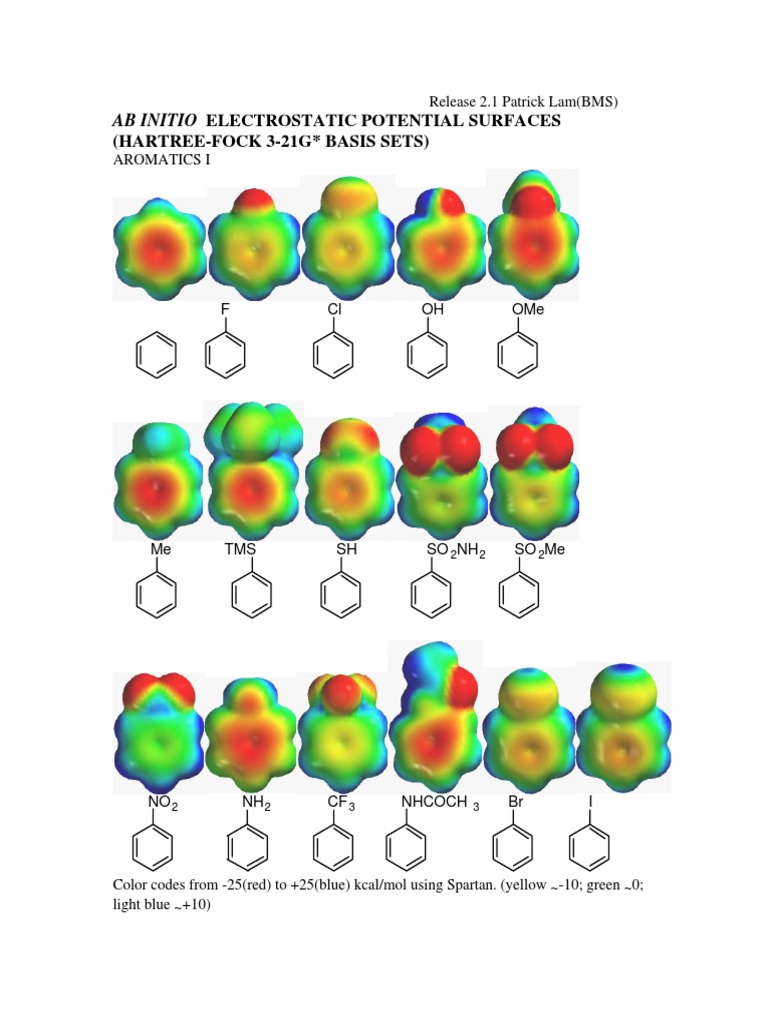 Electrostatic Potential Surfaces Analysis | PDF | Hydrogen Compounds ...