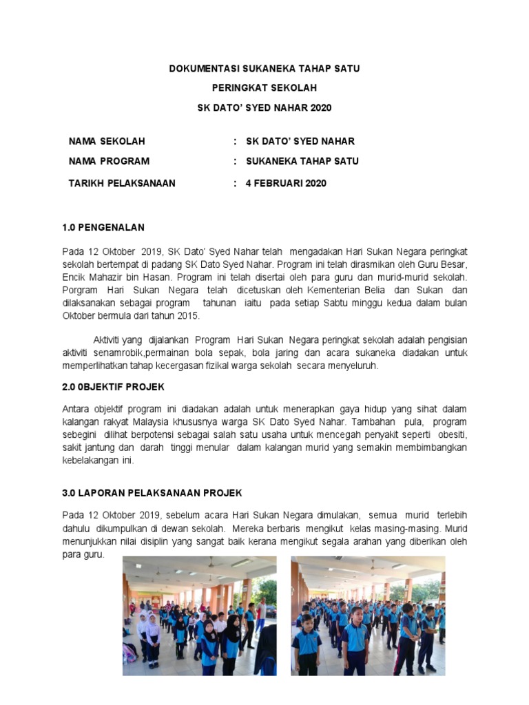 Dokumentasi Sukaneka Tahap Satu | PDF