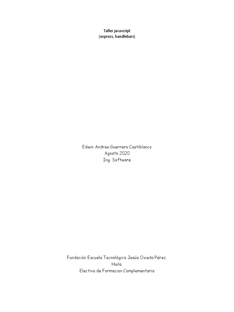 Taller Javascript Pdf J Query Script Java 