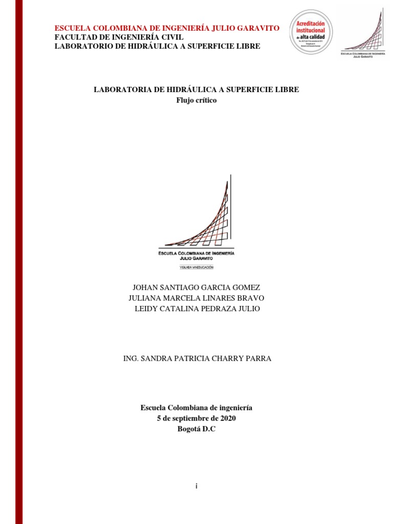 Flujo Crítico HSLB+16 (Subgrupo 2) | PDF | Canal | Descarga (hidrología)