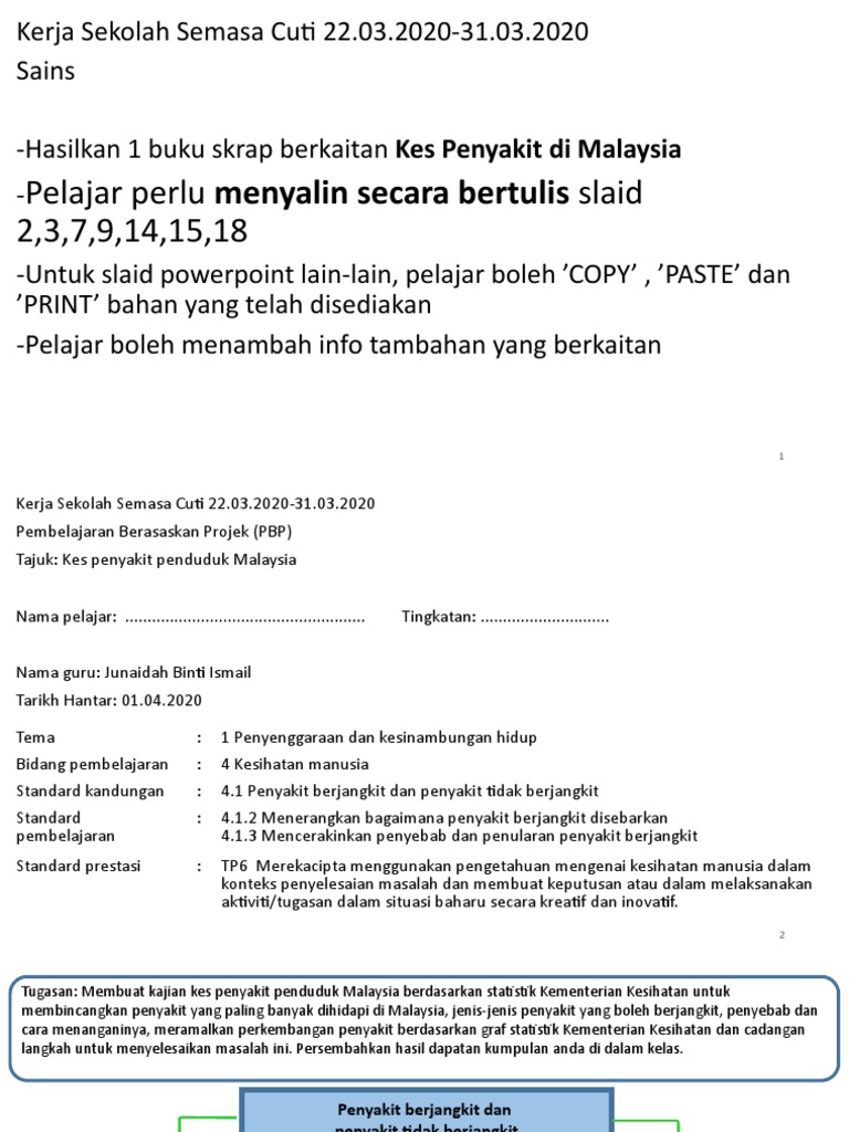 Folio Pbp 1 Bab 4 Kesihatan Manusia Pdf