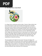 The Boy Who Cried Wolf Story | PDF | Wolves