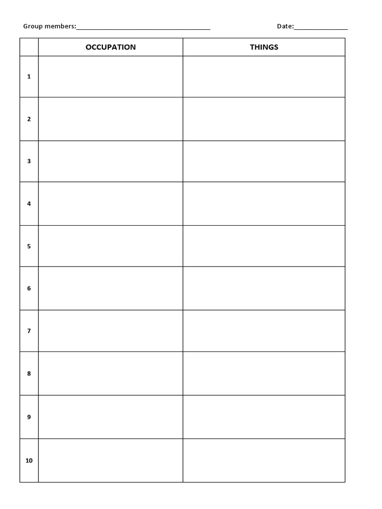 Occupation Match | PDF