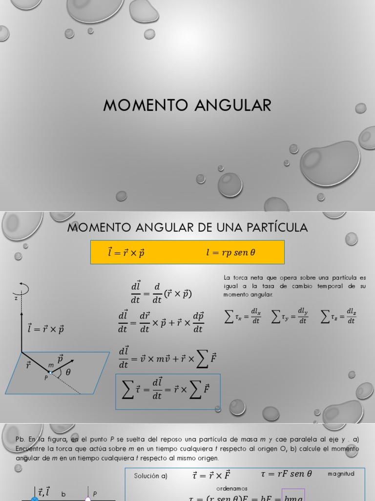 Momento Angular | PDF | Momento angular | Velocidad