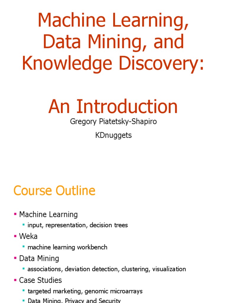 DM 01 Introduction ML Data Mining | PDF | Data Mining | Credit