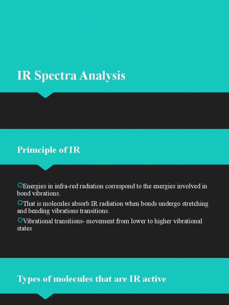 IR Spectra Analysis | PDF | Infrared Spectroscopy | Chemical Polarity