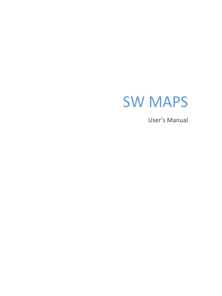 SW MAPS - Manual PDF | PDF | Google Play | Computer File