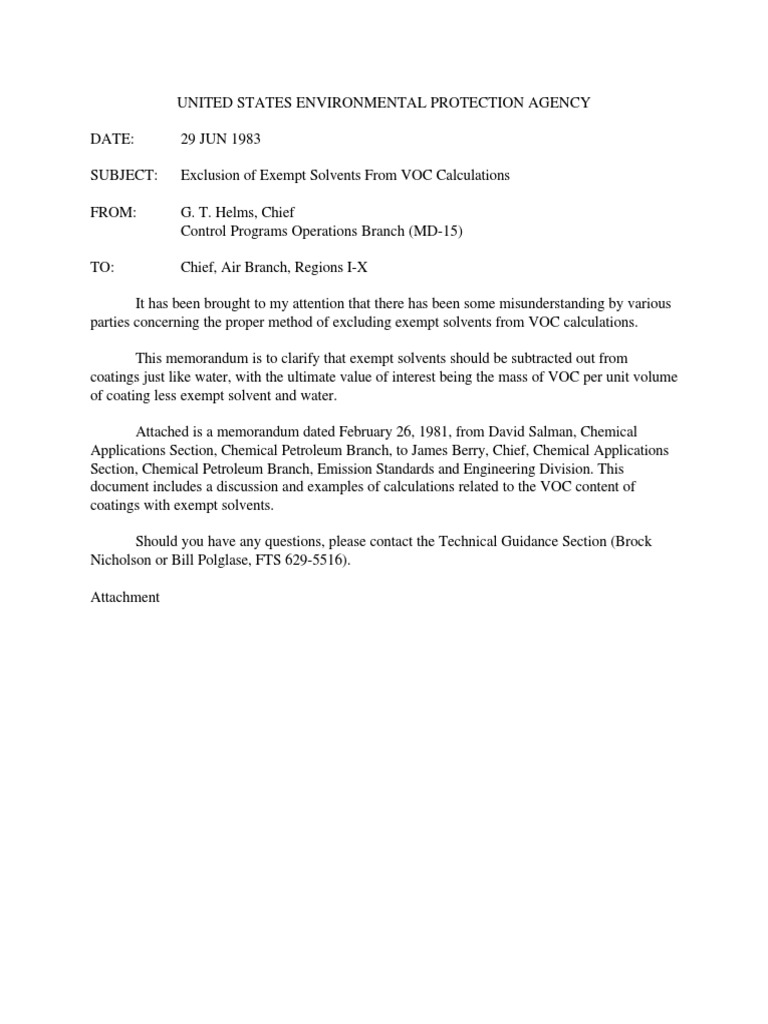 VOC Calculation | PDF | Volatile Organic Compound | Chemical Compounds