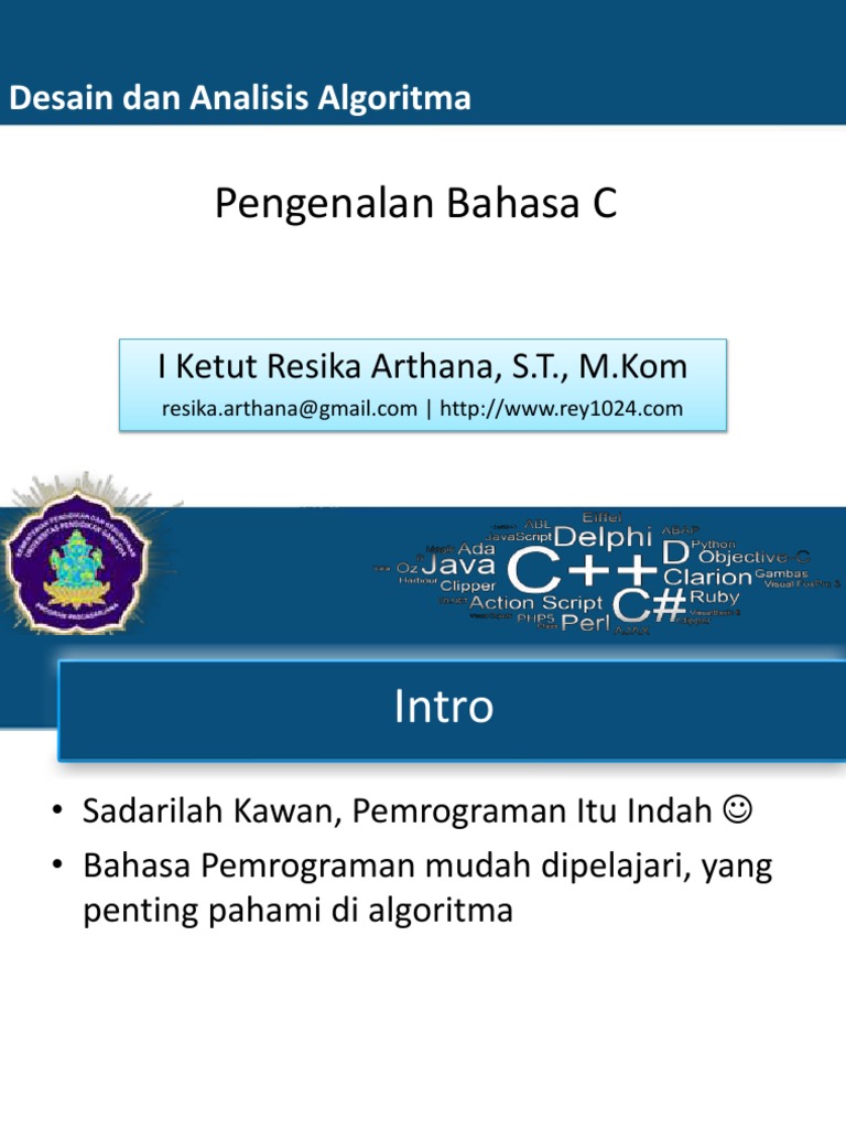 Pengenalan Bahasa C PDF | PDF | Komputer