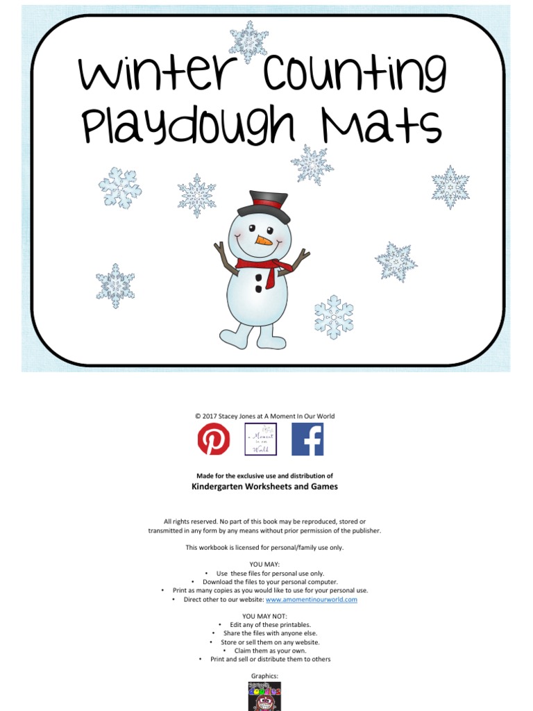 Winter Counting Playdough Mats | PDF | Intellectual Works | Computing