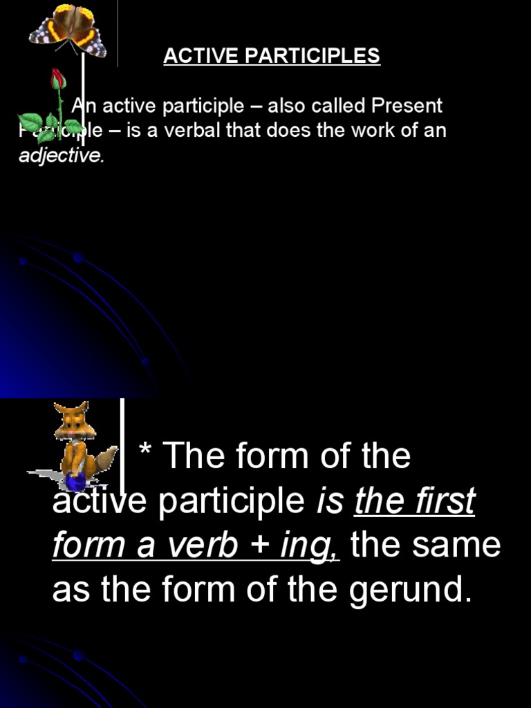 Active Participle | PDF | Verb | Adjective