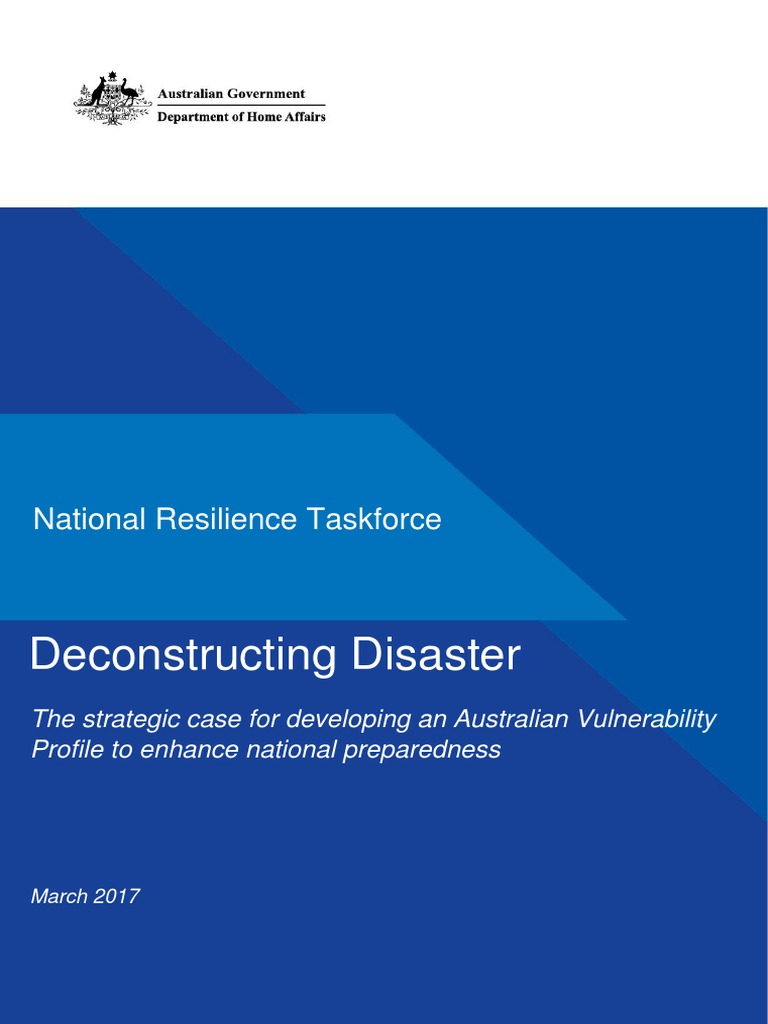 Deconstructing Disaster: National Resilience Taskforce | PDF | Disaster ...