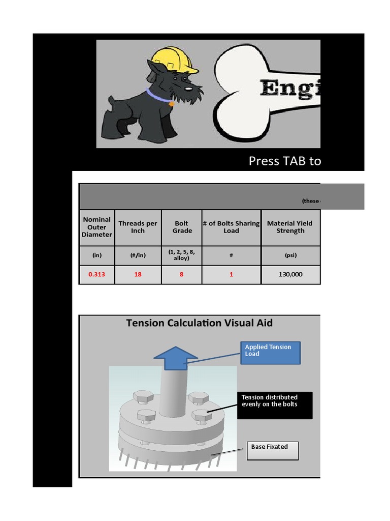 Press TAB To Cycle Through .: Input Variables | PDF | Screw | Joining