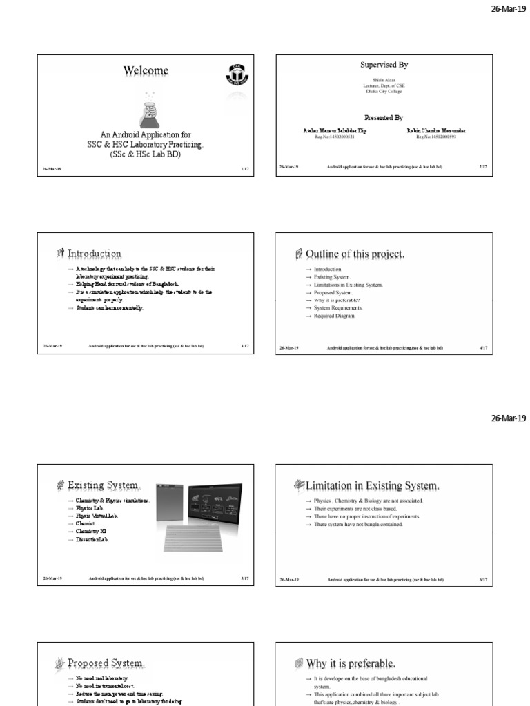 Outline of This Project.: An Android Application For SSC & HSC ...