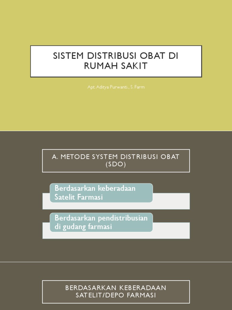 Sistem Distribusi Obat Di Rumah Sakit | PDF