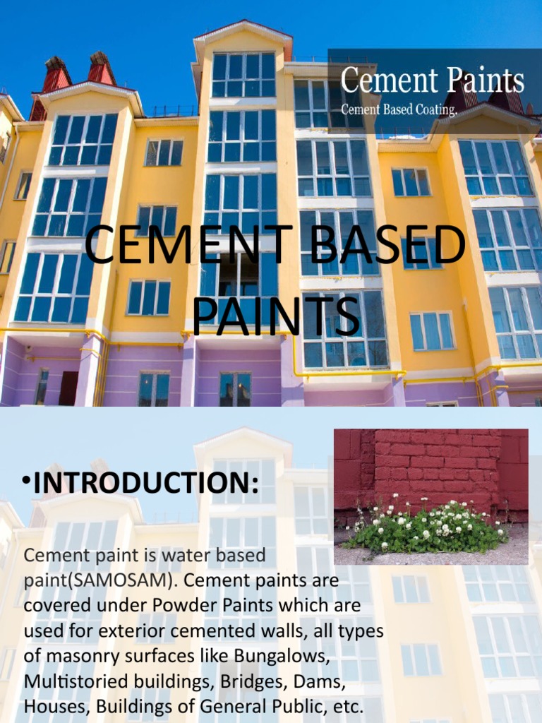 Cement Based Paints | Download Free PDF | Paint | Lime (Material)