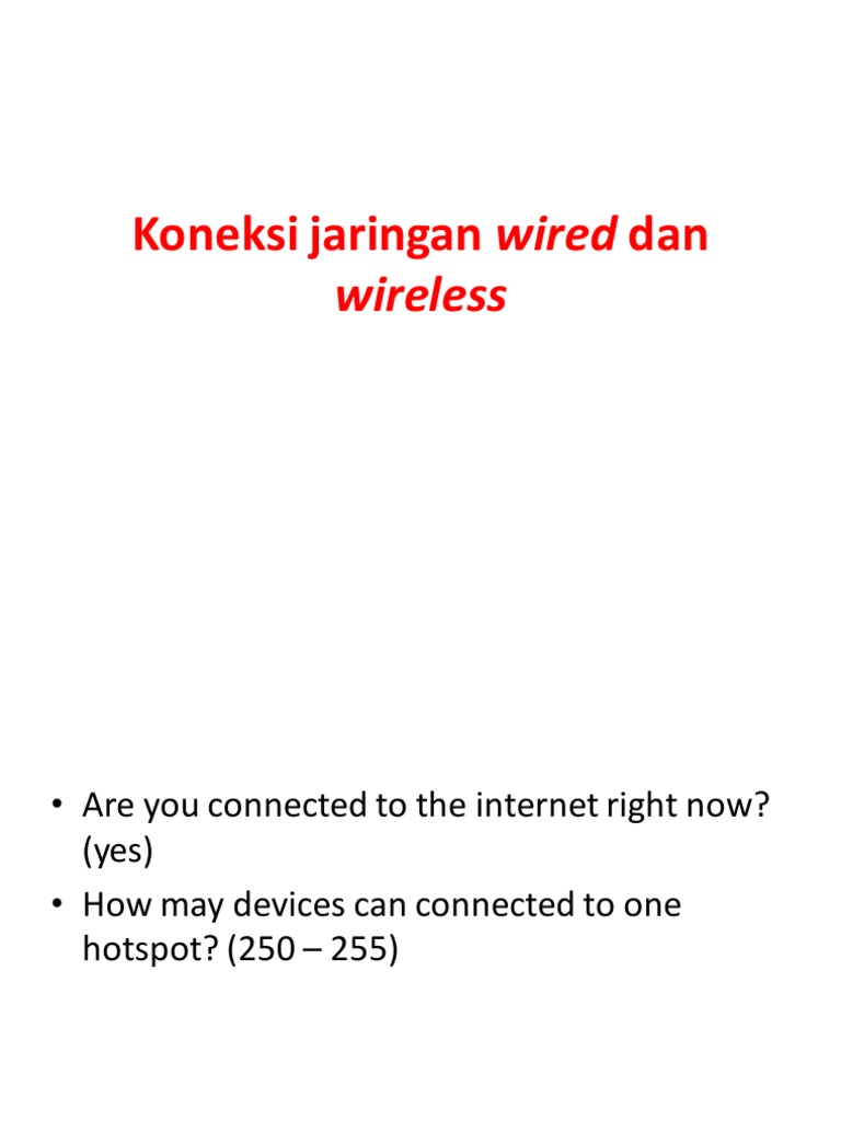Koneksi Jaringan Wired Dan Wireless | PDF