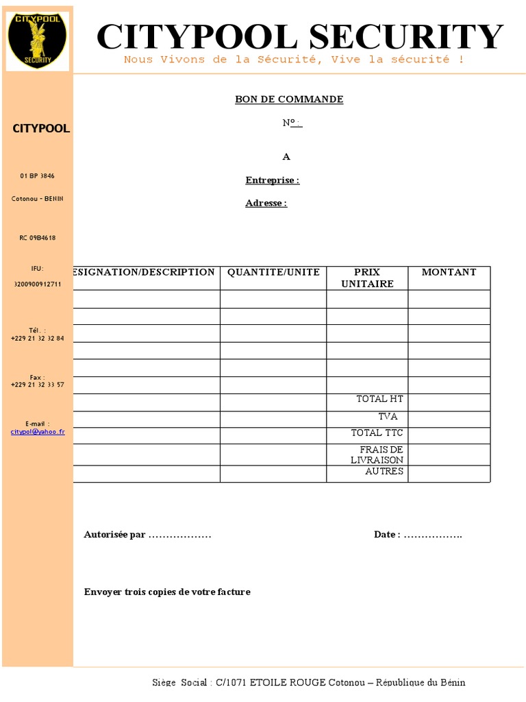 Bon de Commande | PDF